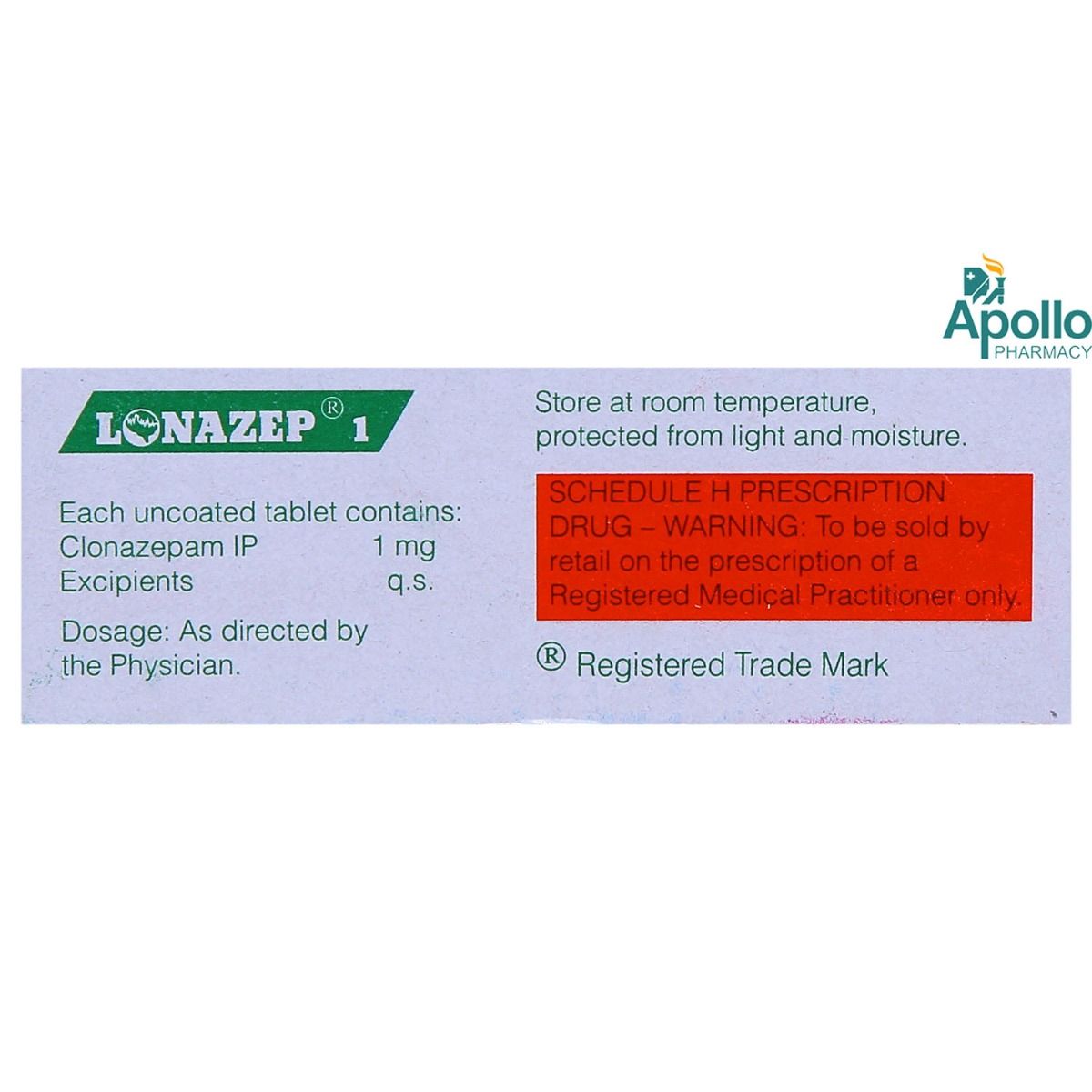 Lonazep 1 Tablet | Uses, Side Effects, Price | Apollo Pharmacy