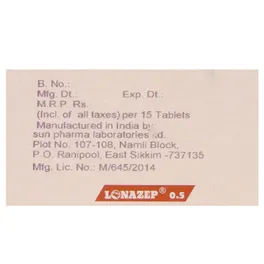 Lonazep 0.5 Tablet | Uses, Side Effects, Price | Apollo Pharmacy