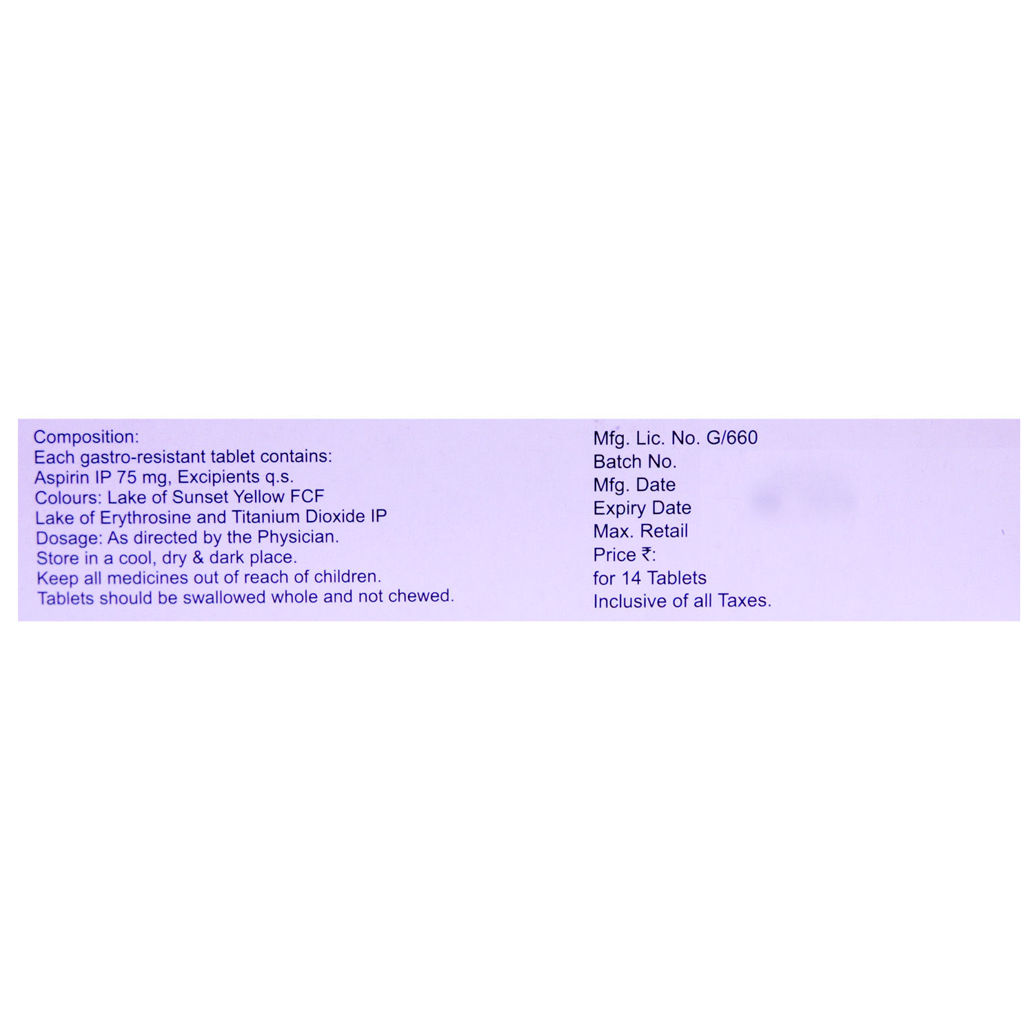 Loprin-75 Tablet 14's Price, Uses, Side Effects, Composition - Apollo ...