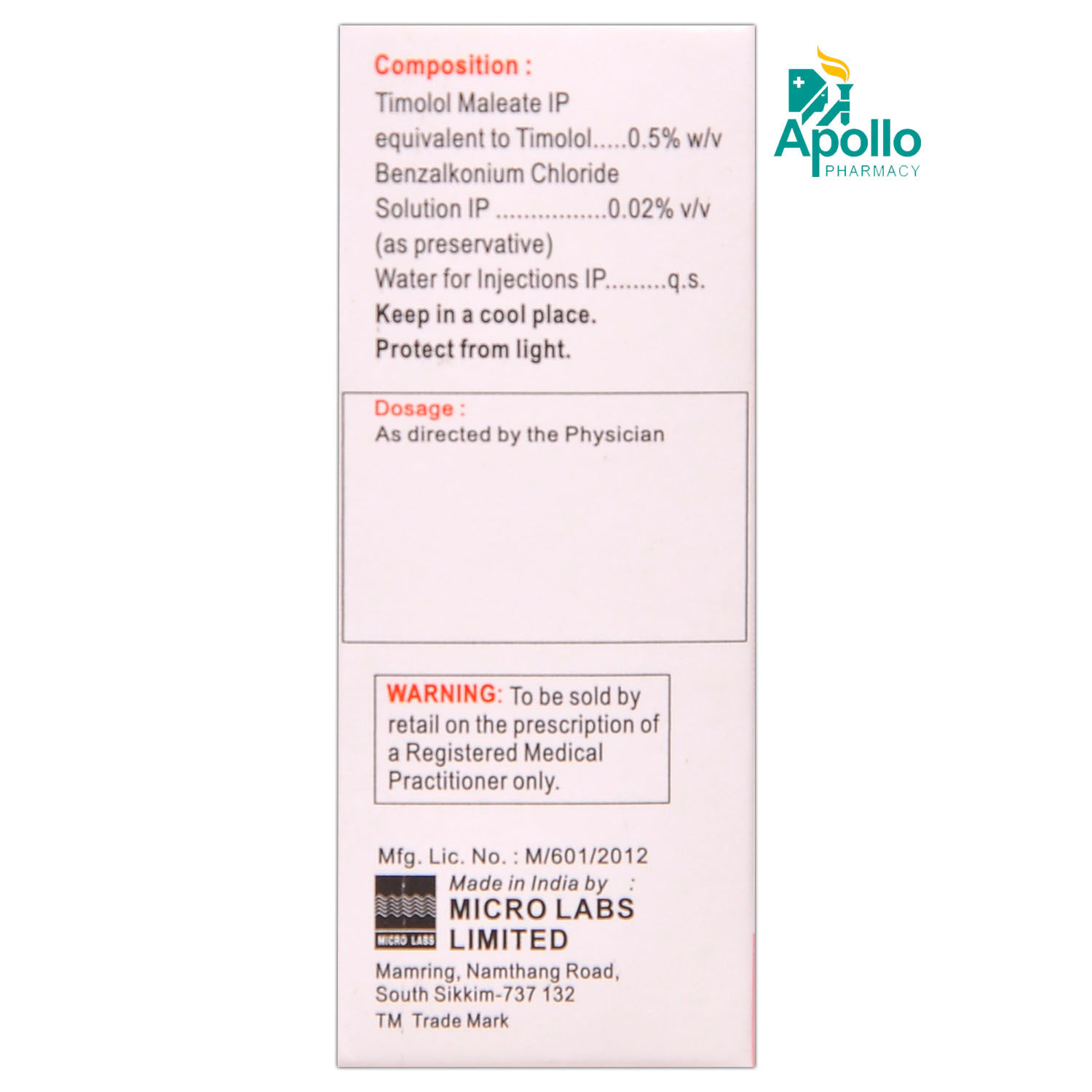 Lopres-0.5% Eye Drops 5 ml | Uses, Side Effects, Price | Apollo Pharmacy
