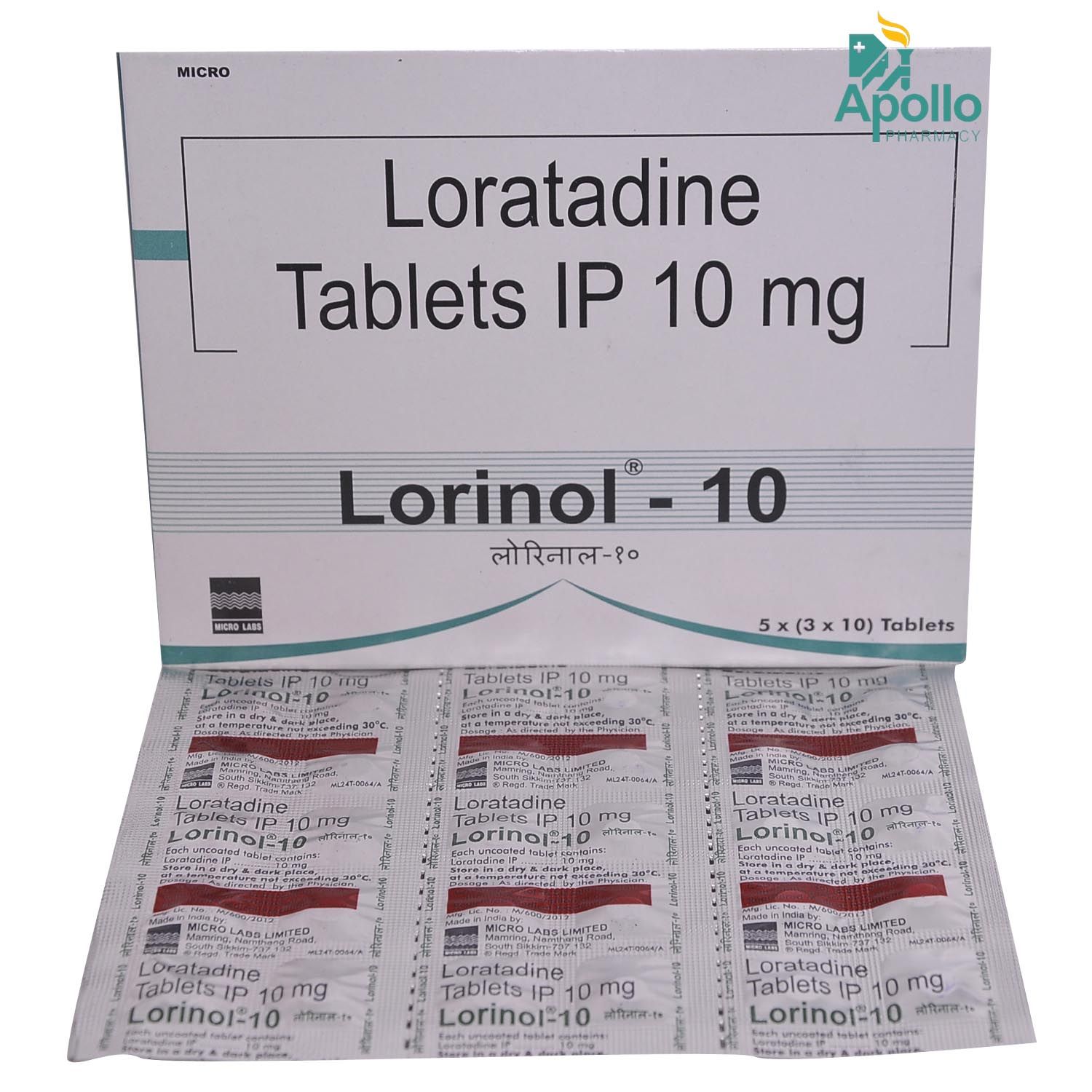 Lorinol-10 Tablet | Uses, Side Effects, Price | Apollo Pharmacy
