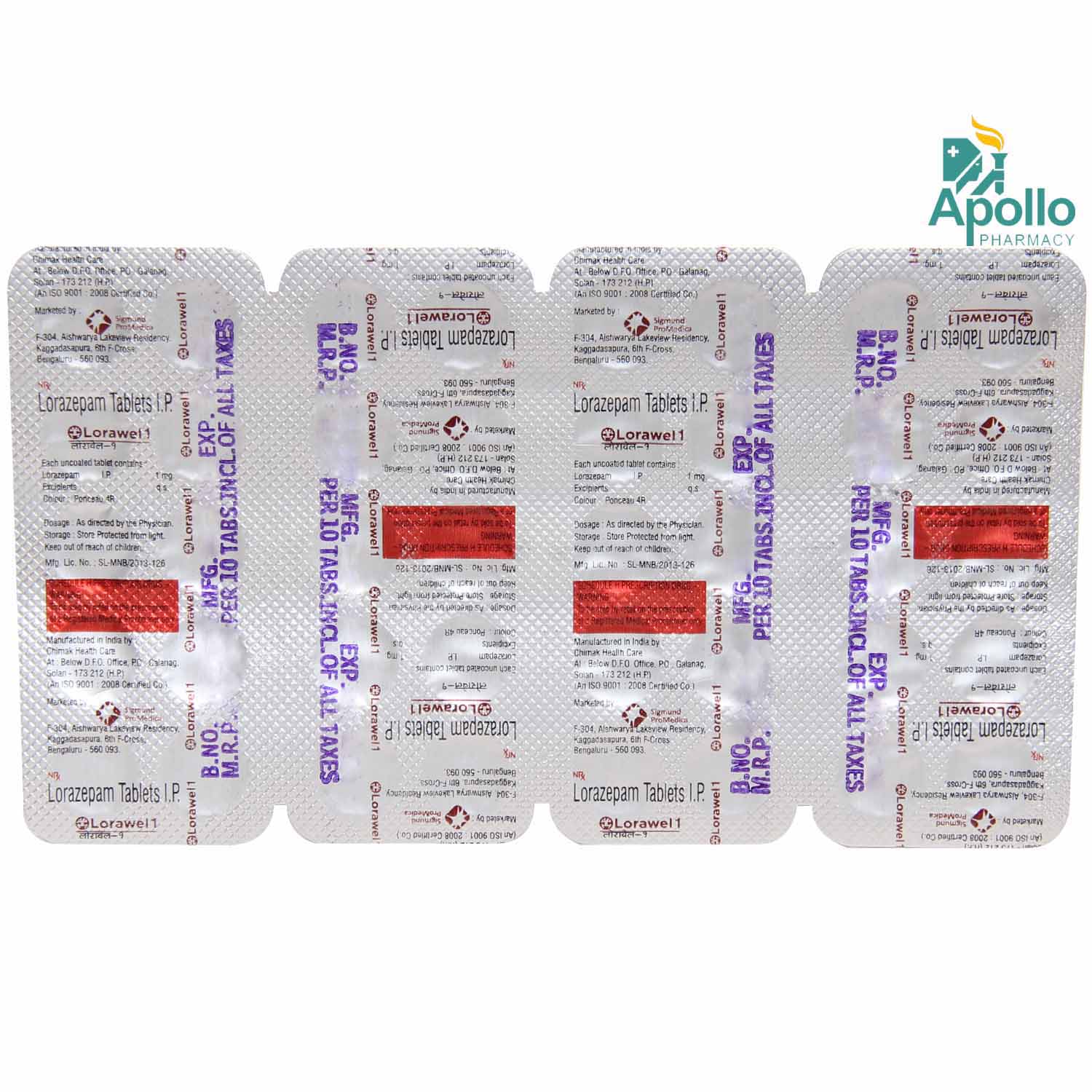 LORAWEL 1MG TABLET Price, Uses, Side Effects, Composition - Apollo Pharmacy