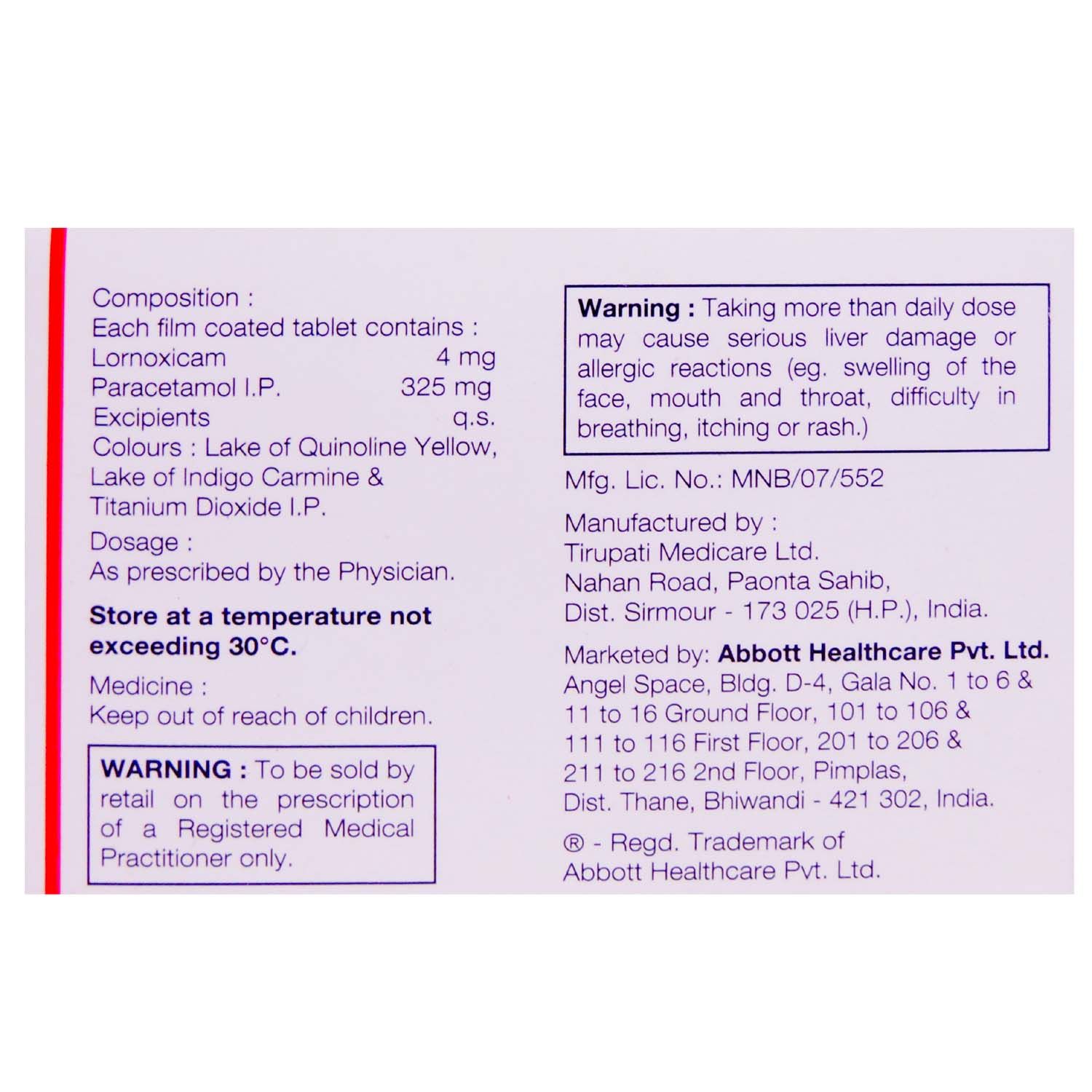 Lorsaid P Tablet 10's Price, Uses, Side Effects, Composition - Apollo ...