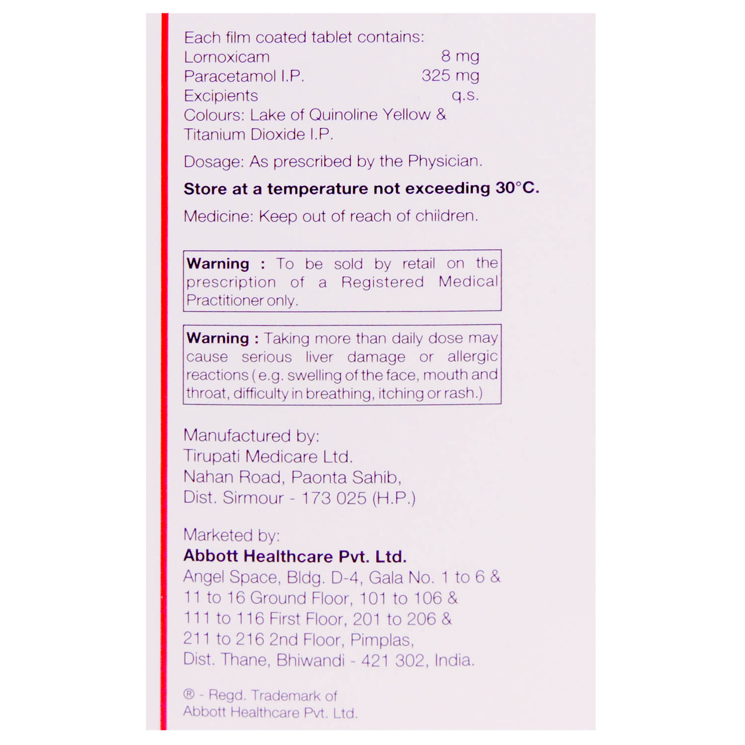 Lorsaid P 8 Tablet 10's Price, Uses, Side Effects, Composition - Apollo ...
