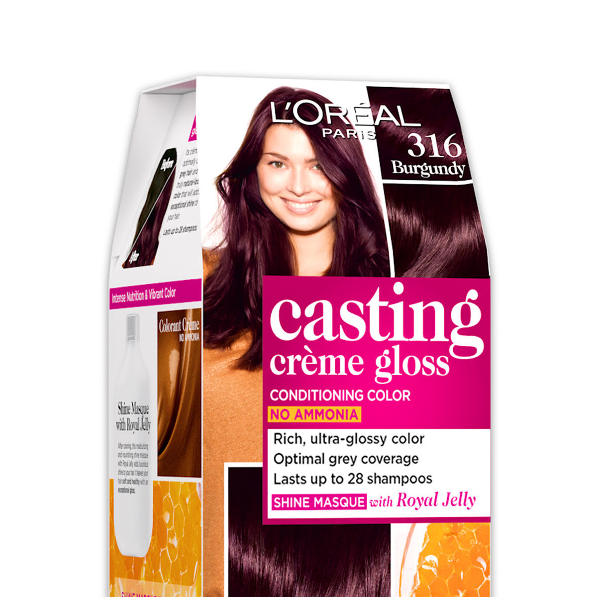Buy Loreal Paris Casting Creme Gloss Hair Color 316 Burgundy, 87.5 gm ...