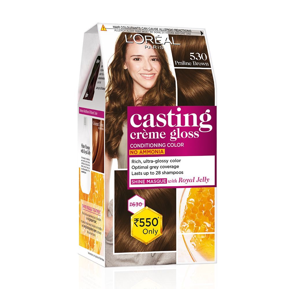 L'Oreal Paris Casting Creme Gloss Hair Color, 530 Praline Brown, 1 Kit ...