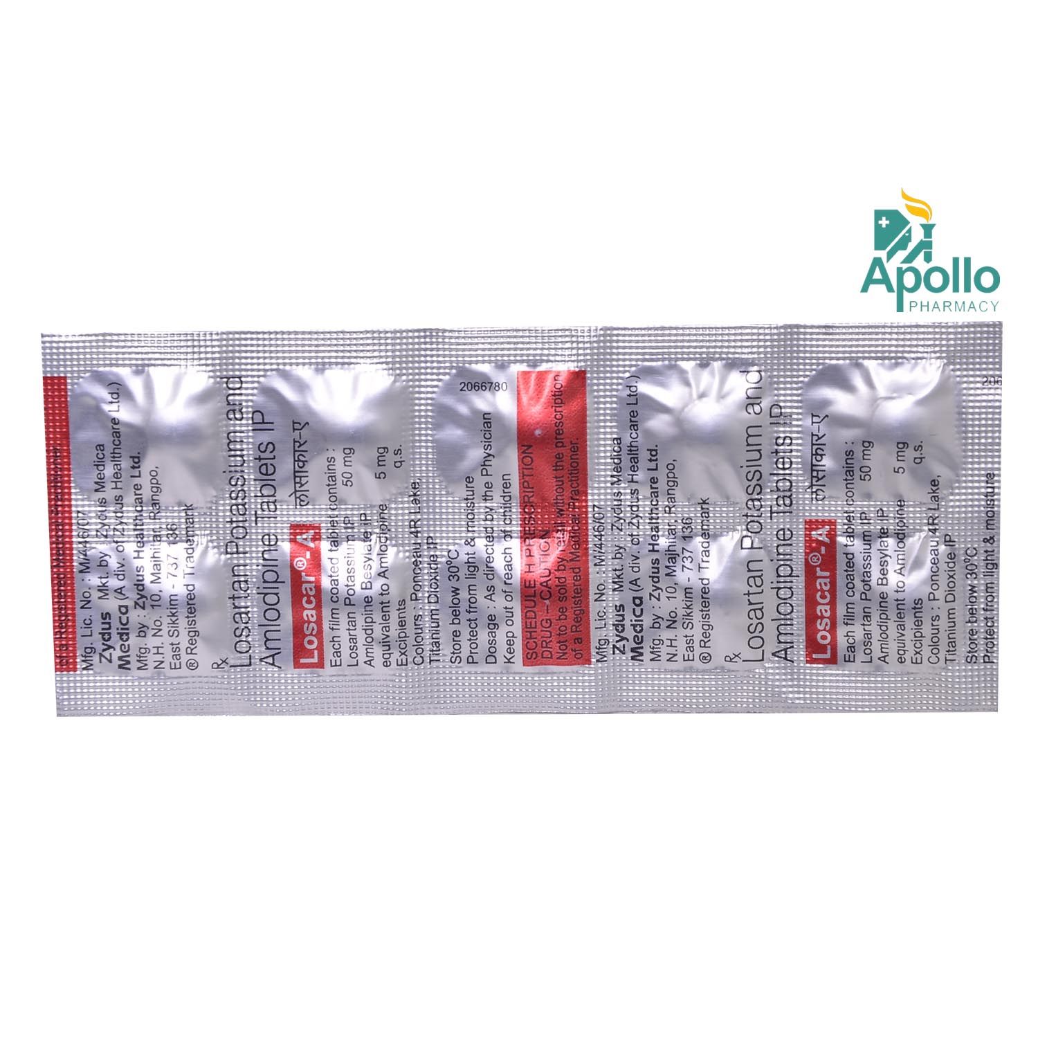 Losacar A Tablet 10's Price, Uses, Side Effects, Composition - Apollo ...