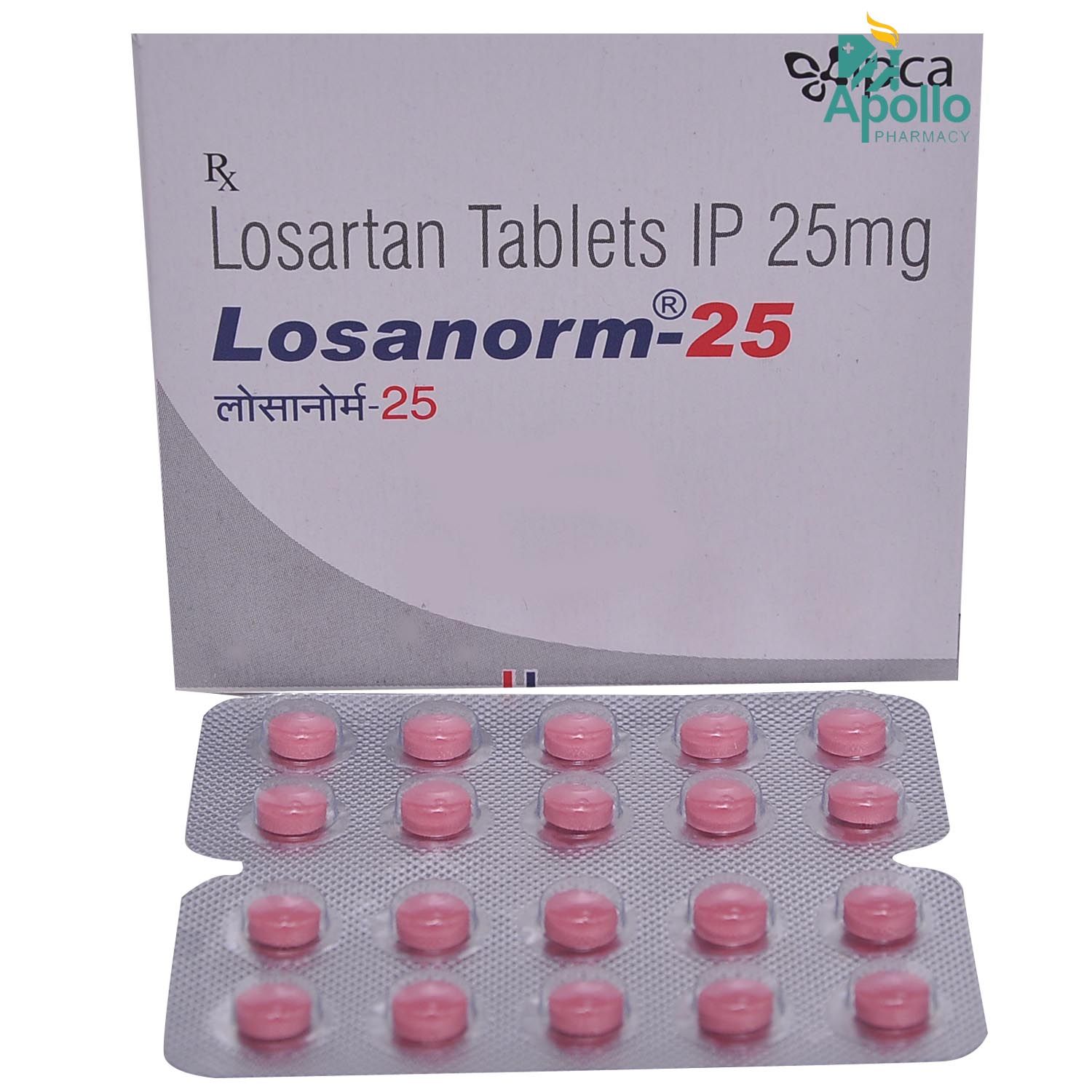 Losanorm 25 Tablet 10's Price, Uses, Side Effects, Composition - Apollo ...