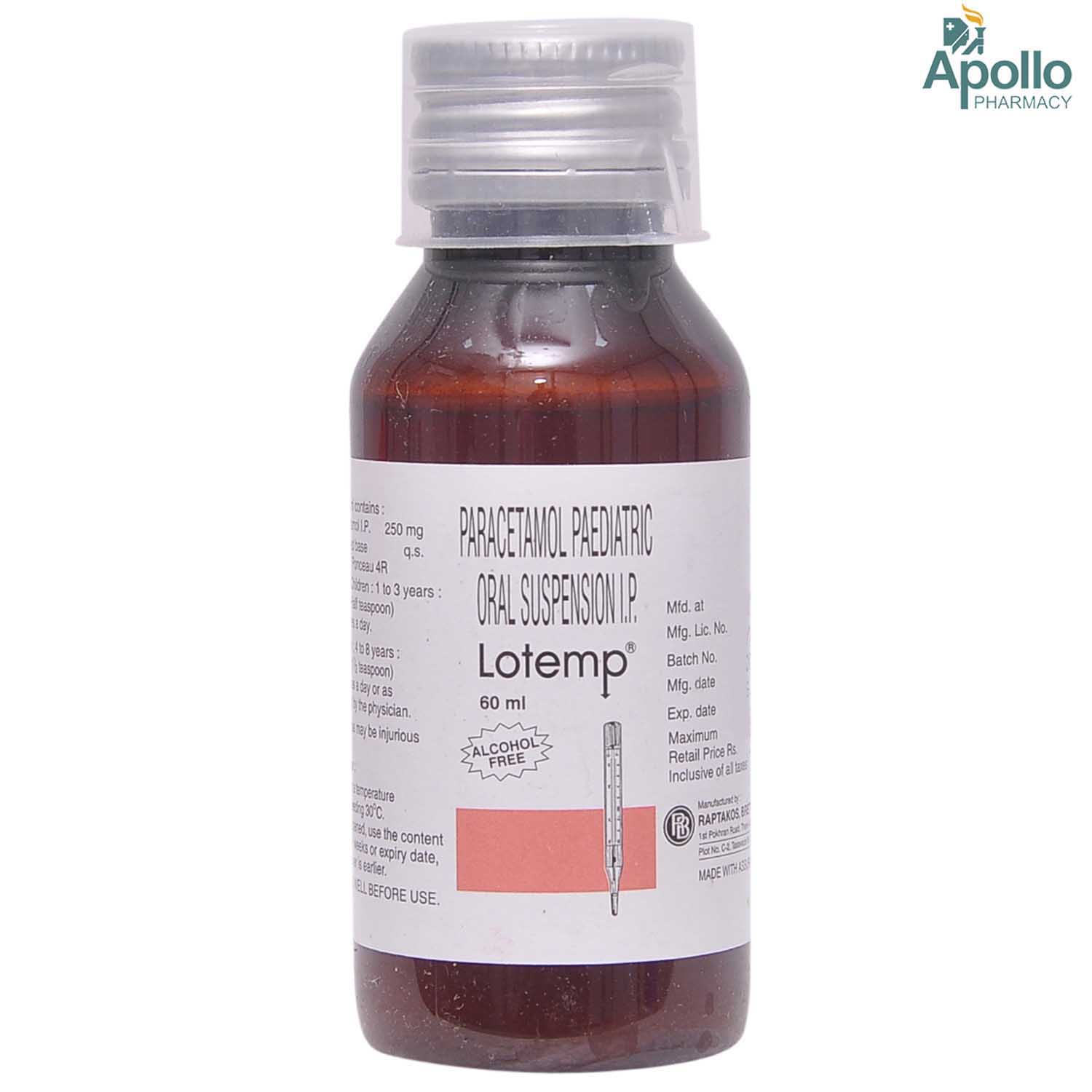 Lotemp Suspension | Uses, Side Effects, Price | Apollo Pharmacy