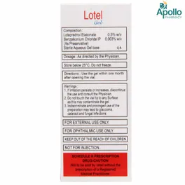 Lotel Eye Gel 5 ml | Uses, Side Effects, Price | Apollo Pharmacy