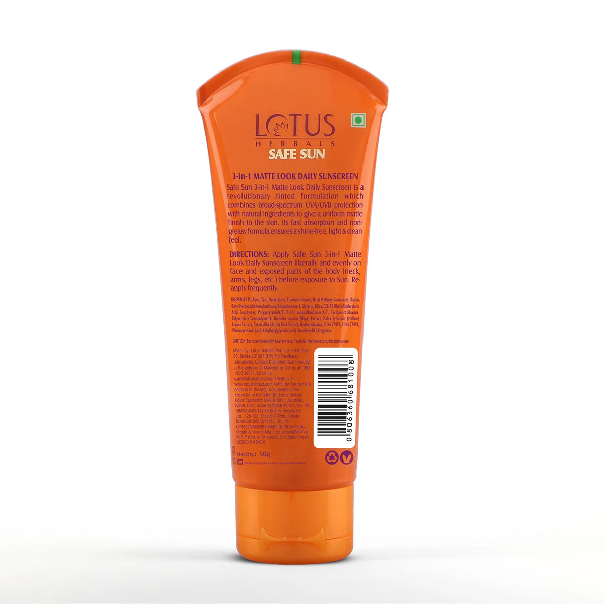 Lotus Herbals Safe Sun 3-In-1 Matte Look SPF 40 PA+++ Daily Sunscreen ...
