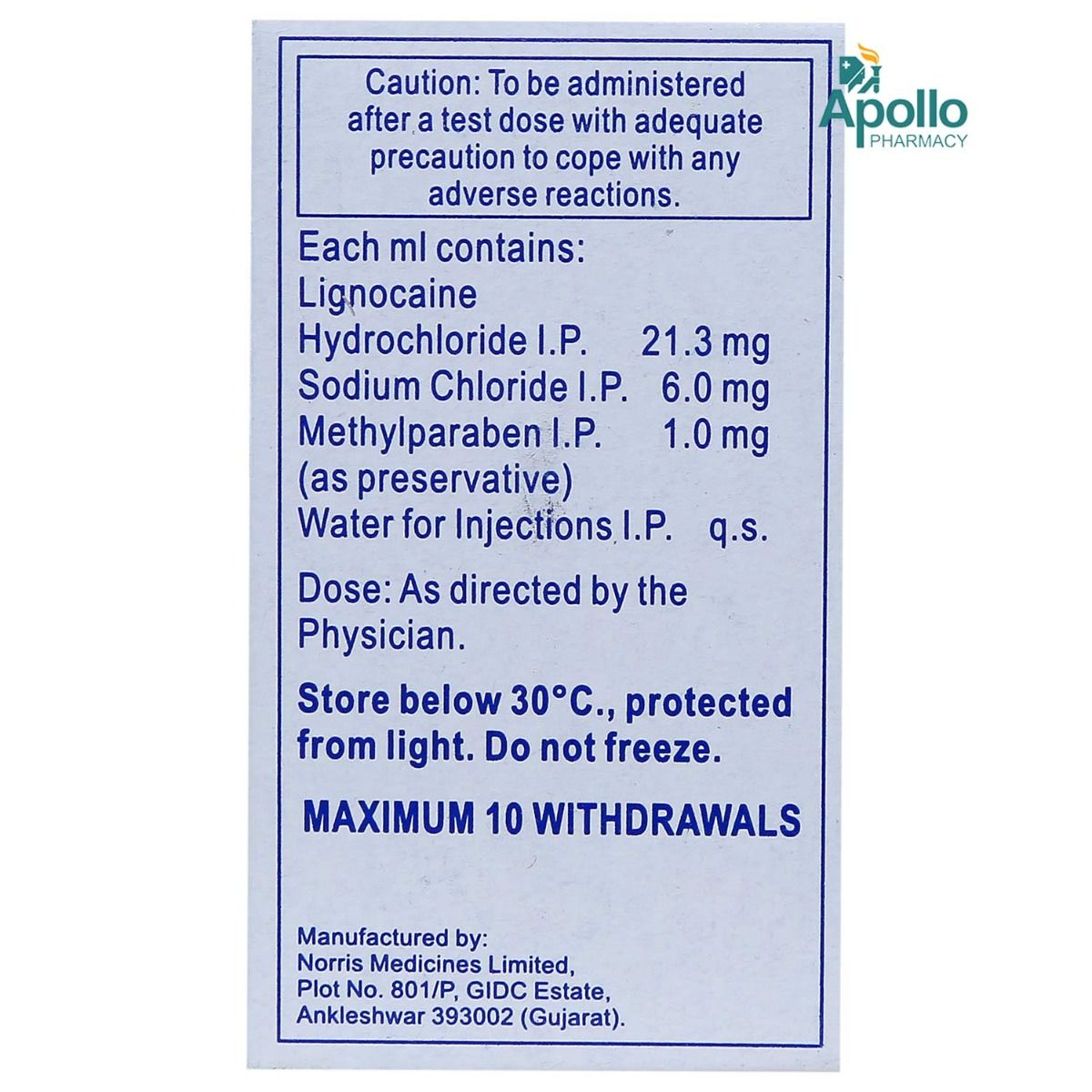Lox 2% Injection | Uses, Side Effects, Price | Apollo Pharmacy