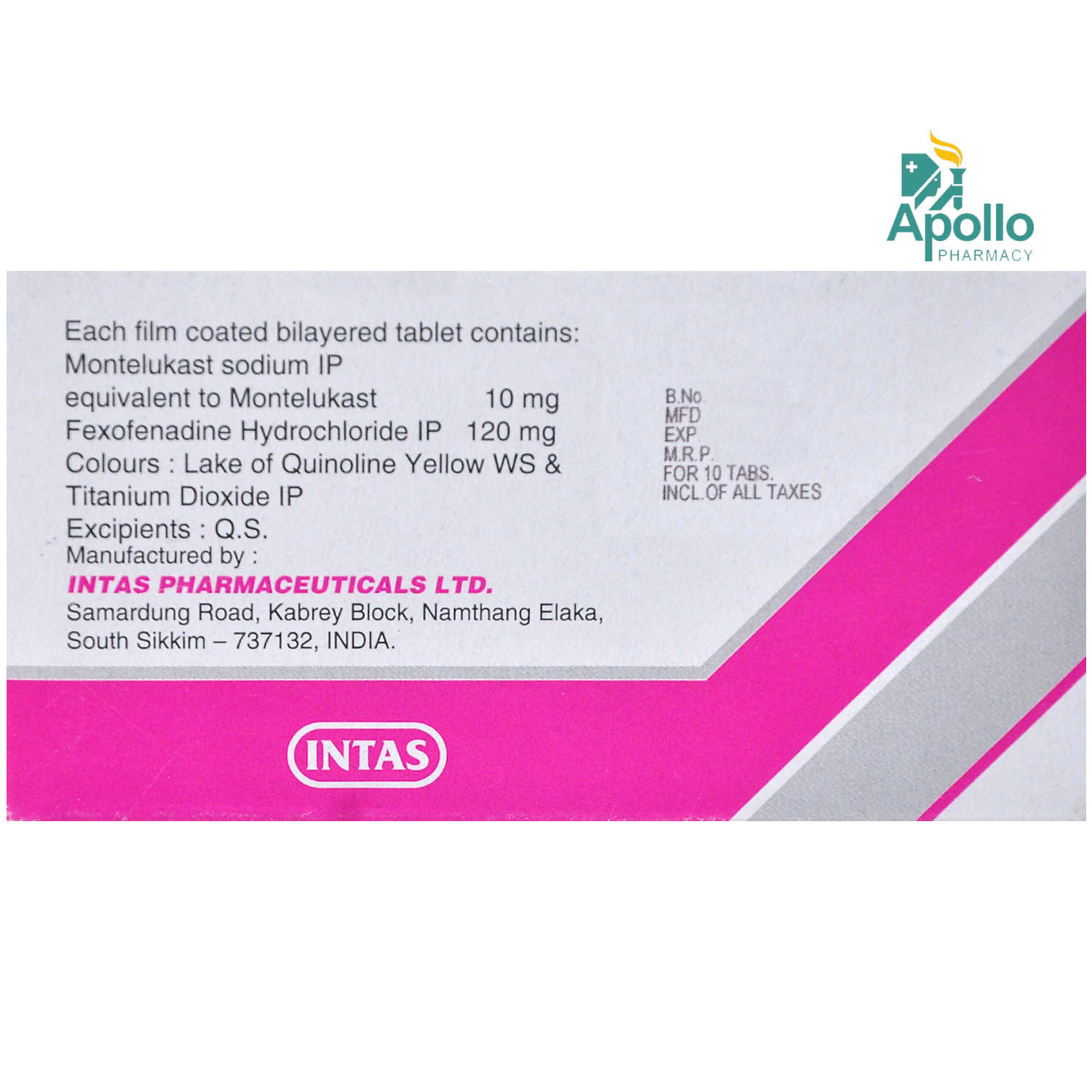 Lukotas FX Tablet 10's Price, Uses, Side Effects, Composition - Apollo ...