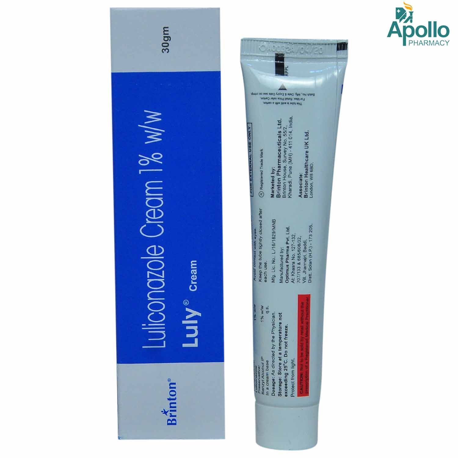 Luly Cream 30 gm Price, Uses, Side Effects, Composition - Apollo Pharmacy