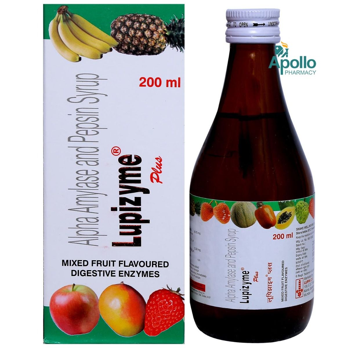 Lupizyme Plus Syrup 200 ml Price, Uses, Side Effects, Composition ...