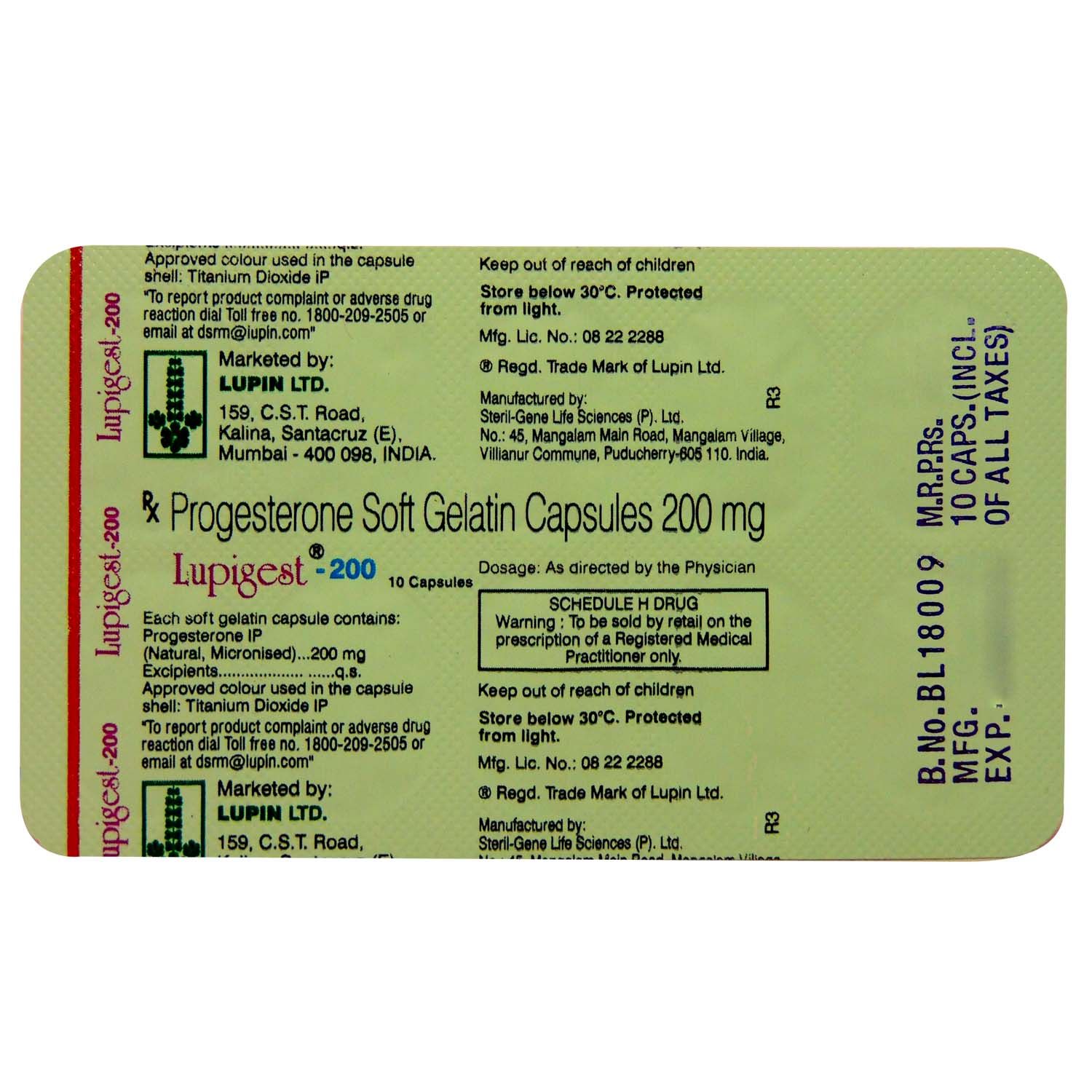 Lupigest 200 Capsule | Uses, Side Effects, Price | Apollo Pharmacy