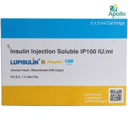 Lupisulin R (Regular) 100IU/ml Injection 3 ml | Uses, Side Effects ...