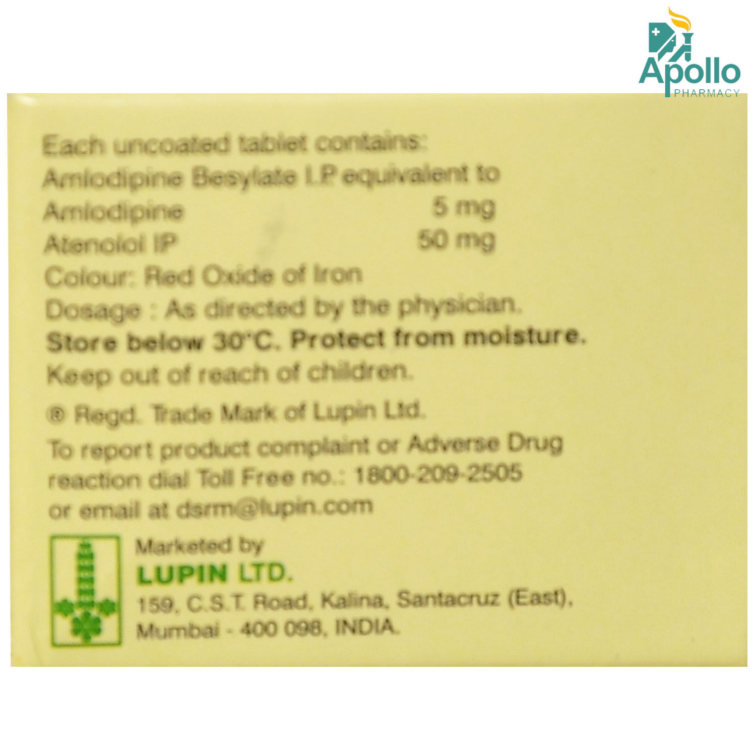 Lupidip A Tablet 10's Price, Uses, Side Effects, Composition - Apollo ...