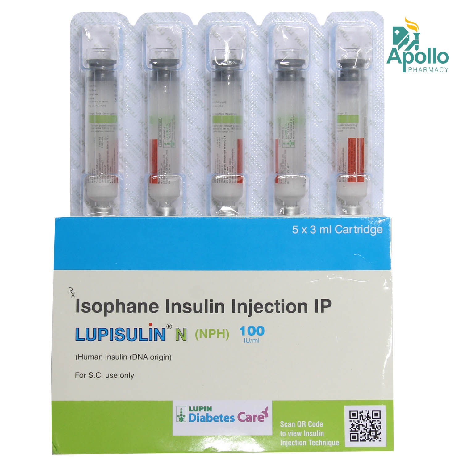 Lupisulin N 100IU/ml Cartridge 3 ml Price, Uses, Side Effects ...