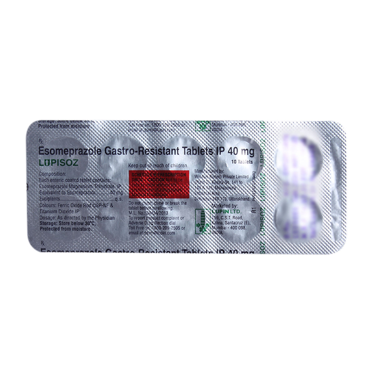 Lupisoz 40 mg Tablet | Uses, Side Effects, Price | Apollo Pharmacy