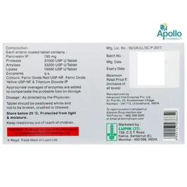 Lupase 10000 Tablet | Uses, Side Effects, Price | Apollo Pharmacy
