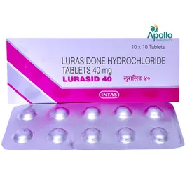 Lurasid 40 Tablet | Uses, Side Effects, Price | Apollo Pharmacy