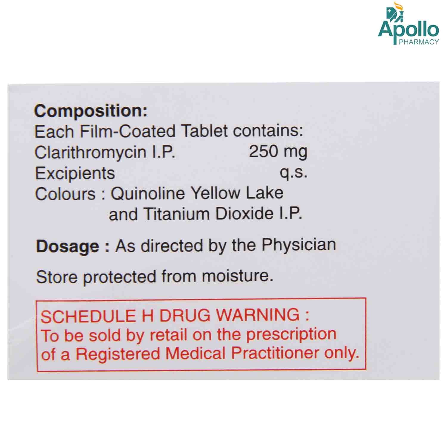 Maclar 250 Tablet 10's Price, Uses, Side Effects, Composition - Apollo ...