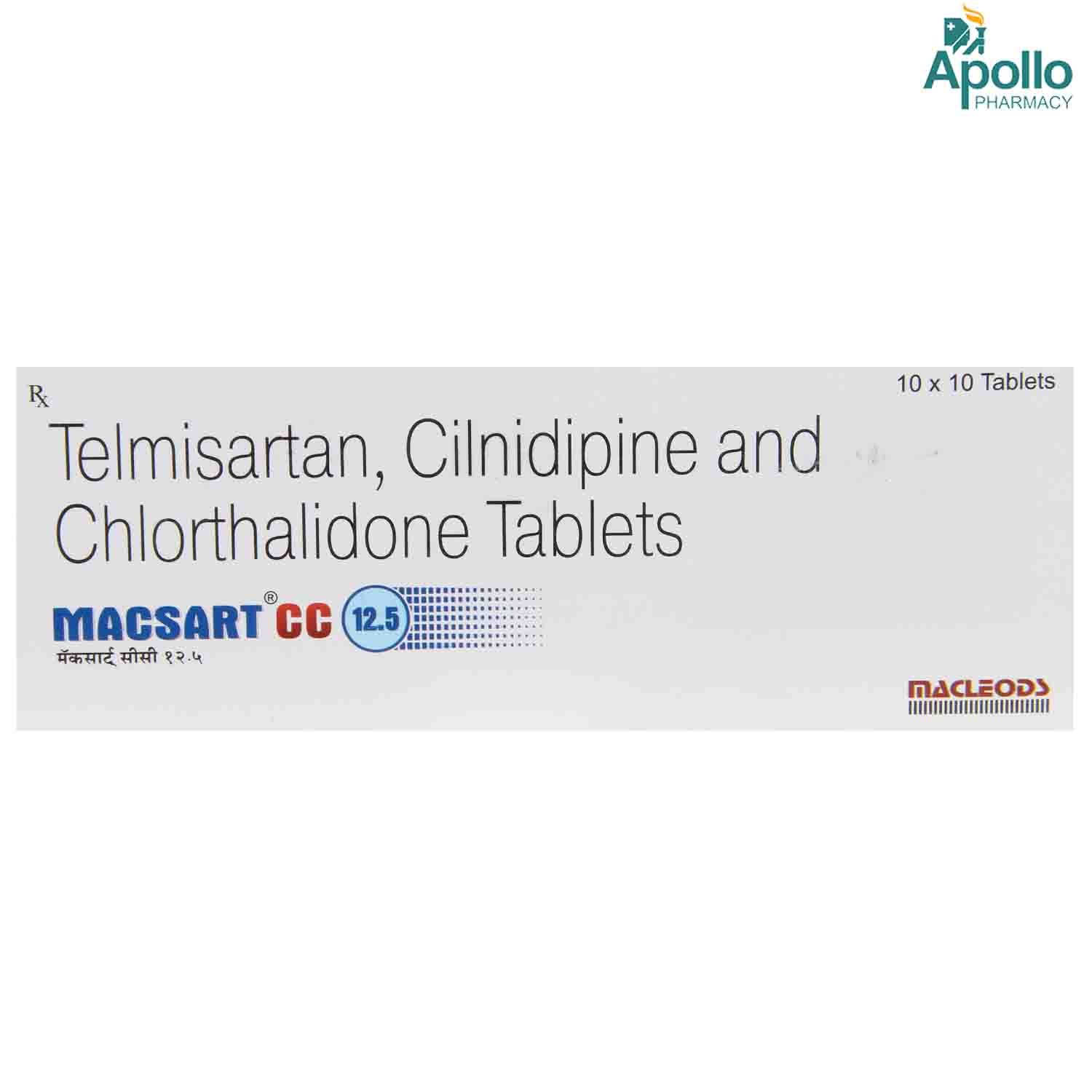 Macsart CC 12.5 Tablet | Uses, Side Effects, Price | Apollo Pharmacy
