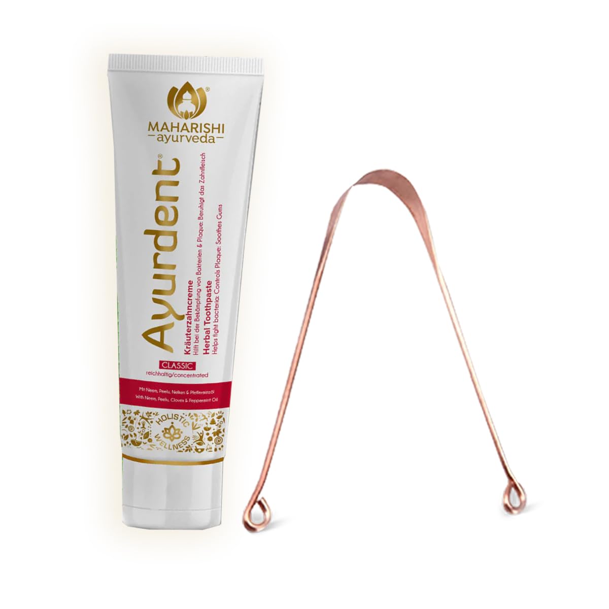 Buy Maharishi Ayurveda Toothpaste & Copper Tongue Cleaner Combo Pack ...