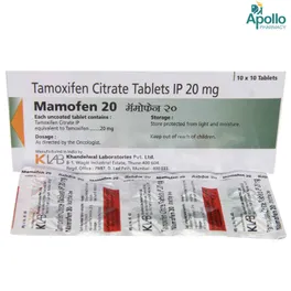 Mamofen 20 Tablet | Uses, Side Effects, Price | Apollo Pharmacy