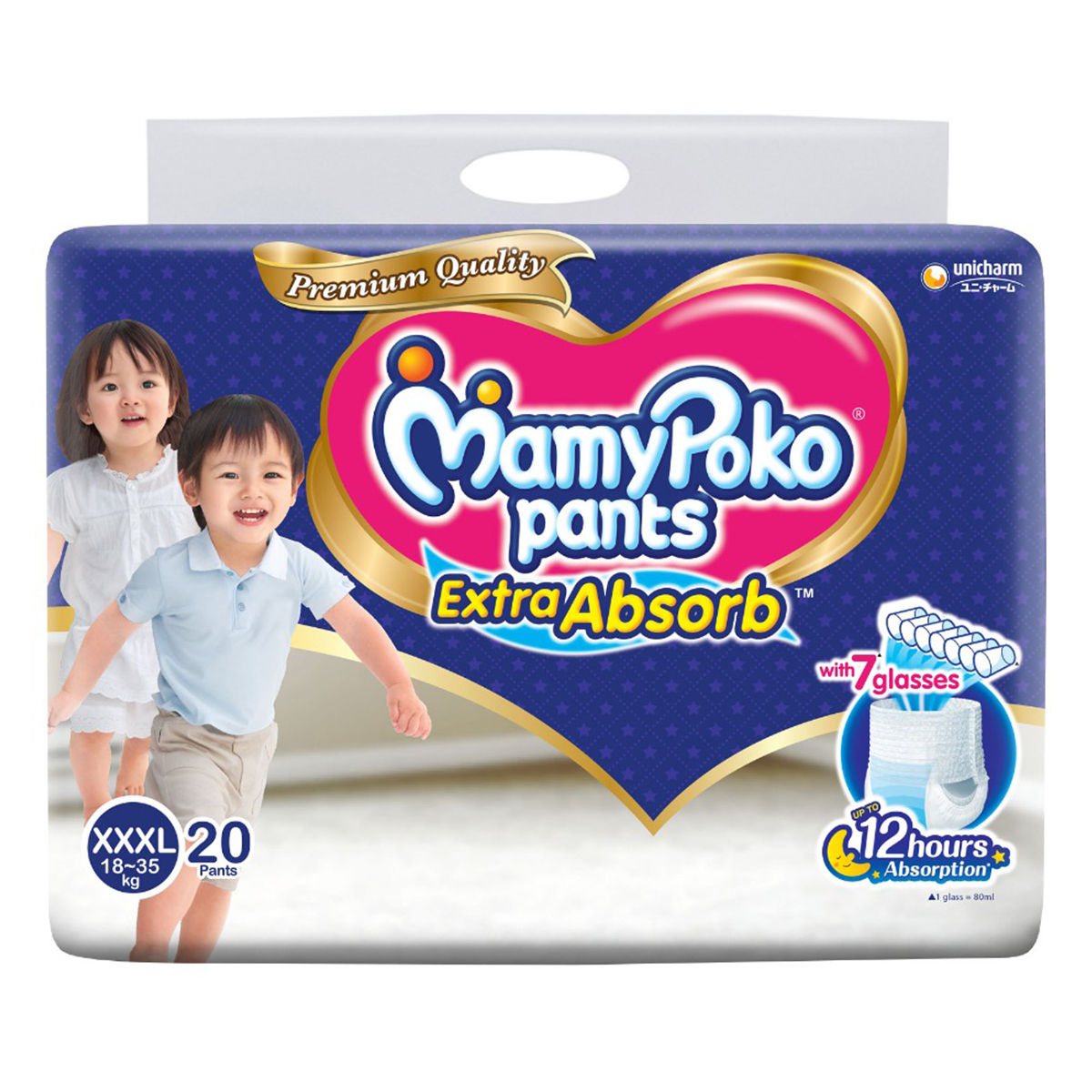 MamyPoko Extra Absorb Diaper Pants XXXL, 20 Count Price, Uses, Side ...
