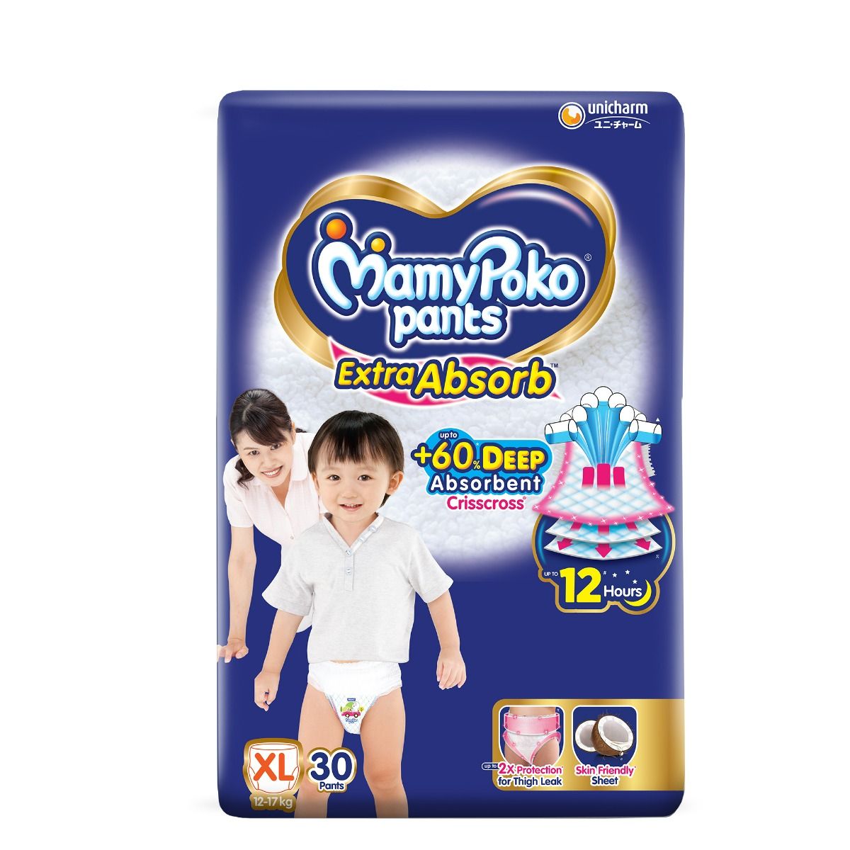 Buy MamyPoko Extra Absorb Diaper Pants XL, 30 Count | 19 Minutes ...