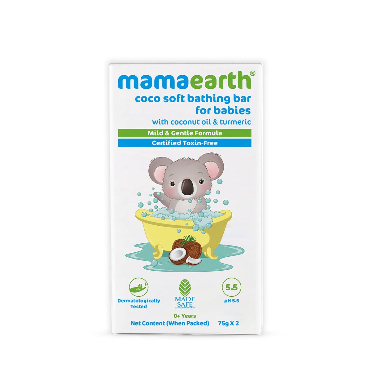 Buy Mamaearth Coco Soft Bathing Bar for 0+ Years Babies, 150 gm (2x75 ...