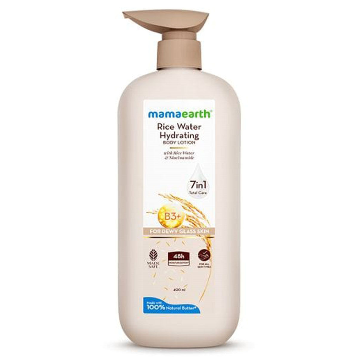 Buy Mamaearth Rice Water Hydrating Body Lotion, 400 ml | 19 Minutes ...