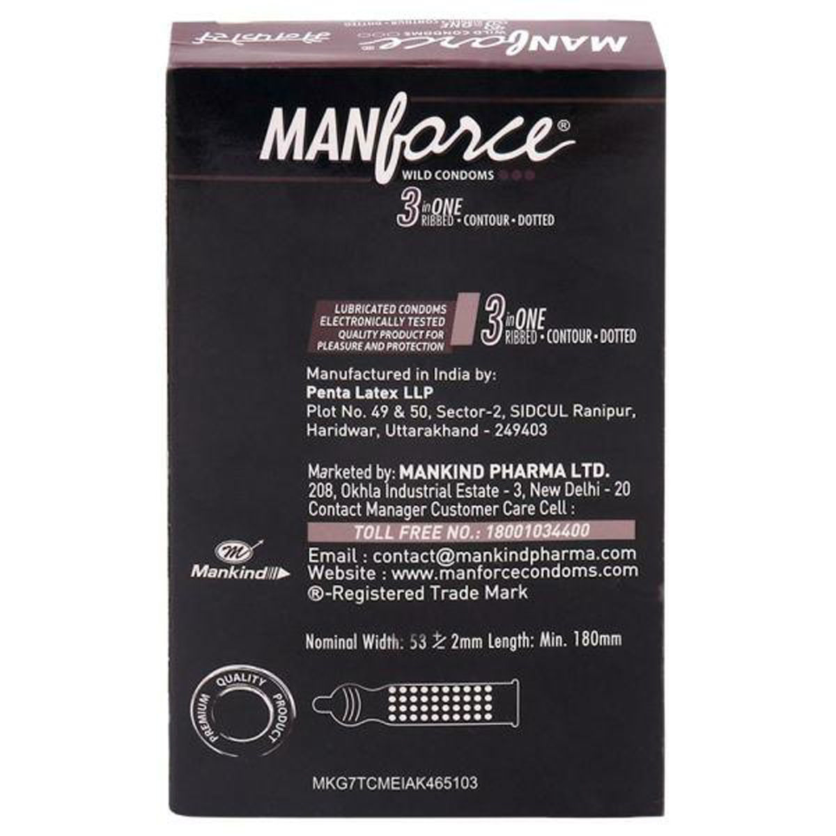 Manforce Chocolate Flavour Premium Condoms, 10 Count Price, Uses, Side ...