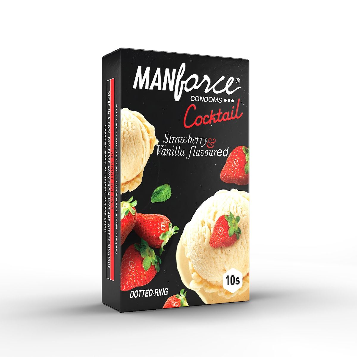 Manforce Cocktail Strawberry & Vanilla Flavour Condoms, 10 Count Price ...