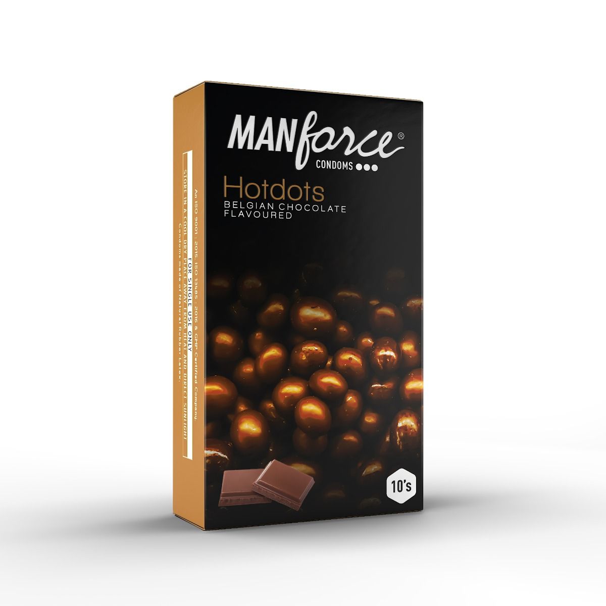 Manforce Hotdots Belgian Chocolate Flavour Condoms, 10 Count Price ...