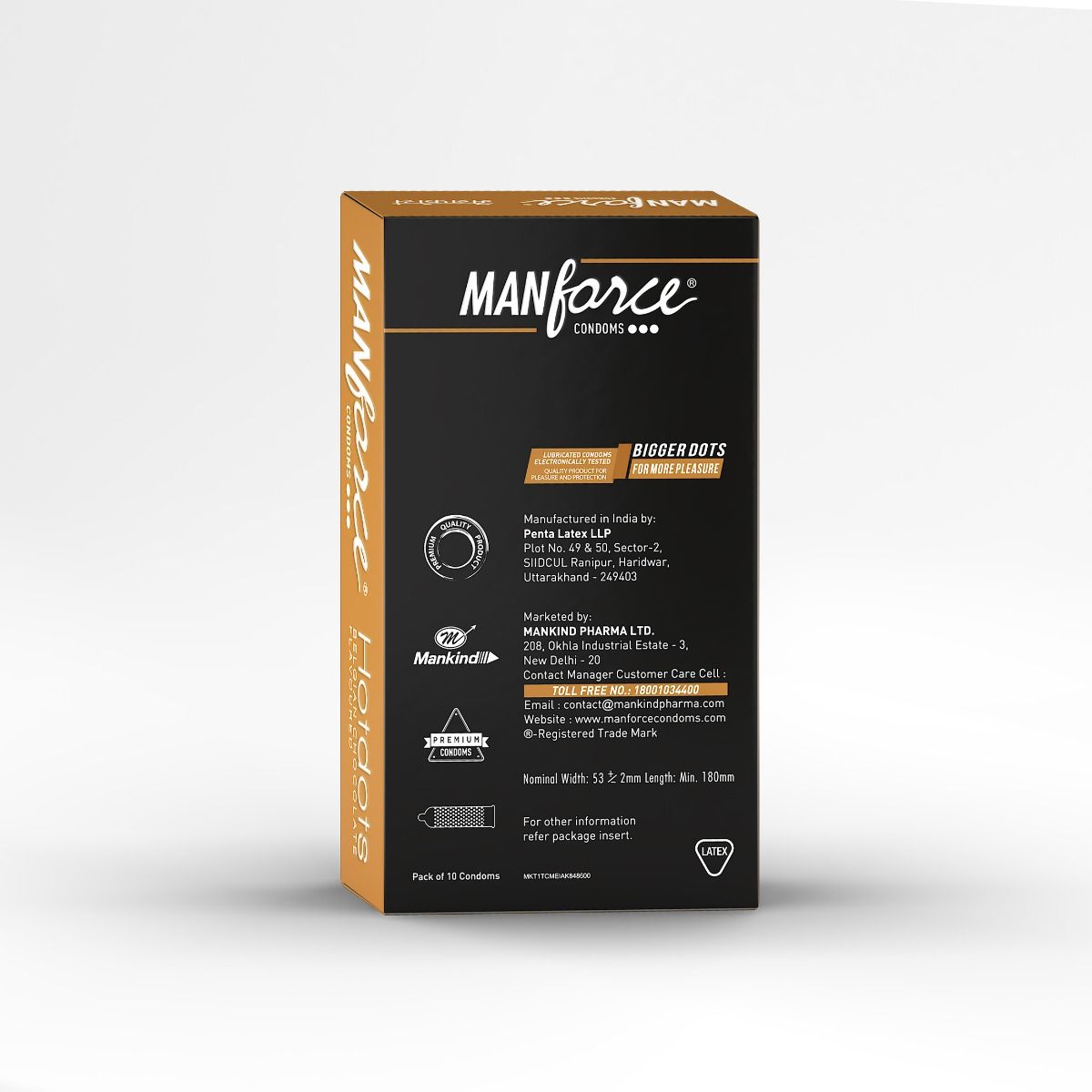 Manforce Hotdots Belgian Chocolate Flavour Condoms, 10 Count Price ...