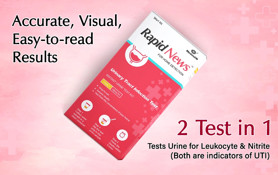 Mankind Rapid News Urinary Infection Test kit, 3 Count | Uses, Benefits ...