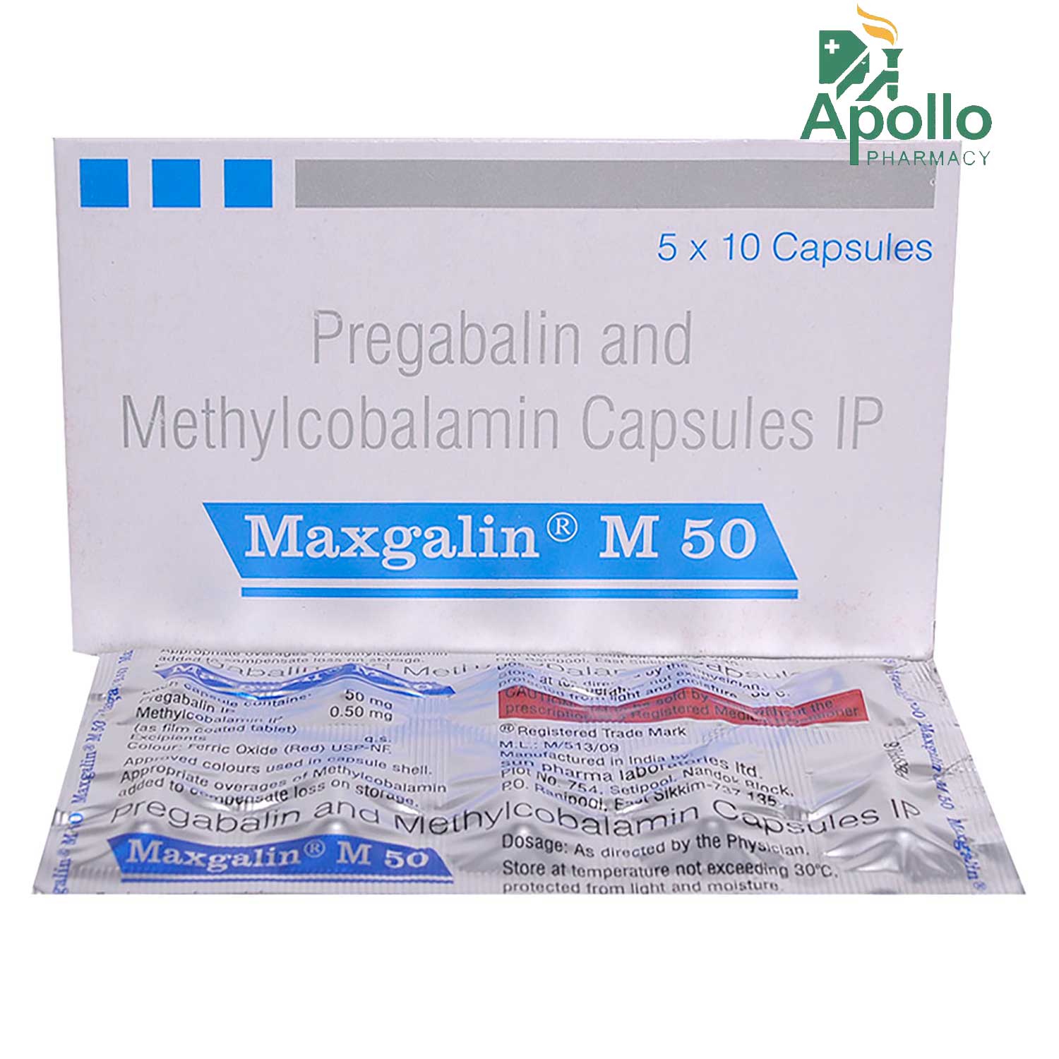 Maxgalin M 50 Tablet 10's Price, Uses, Side Effects, Composition ...