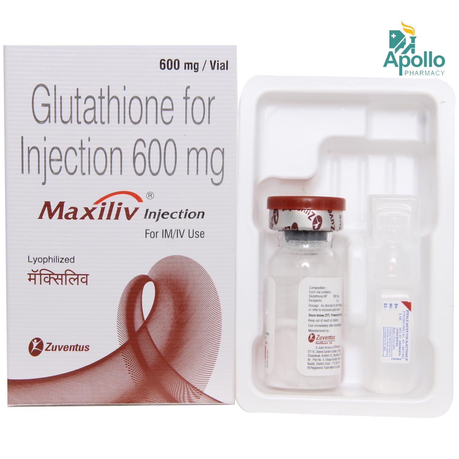Maxiliv 600 mg Injection 1's Price, Uses, Side Effects, Composition - Apollo Pharmacy