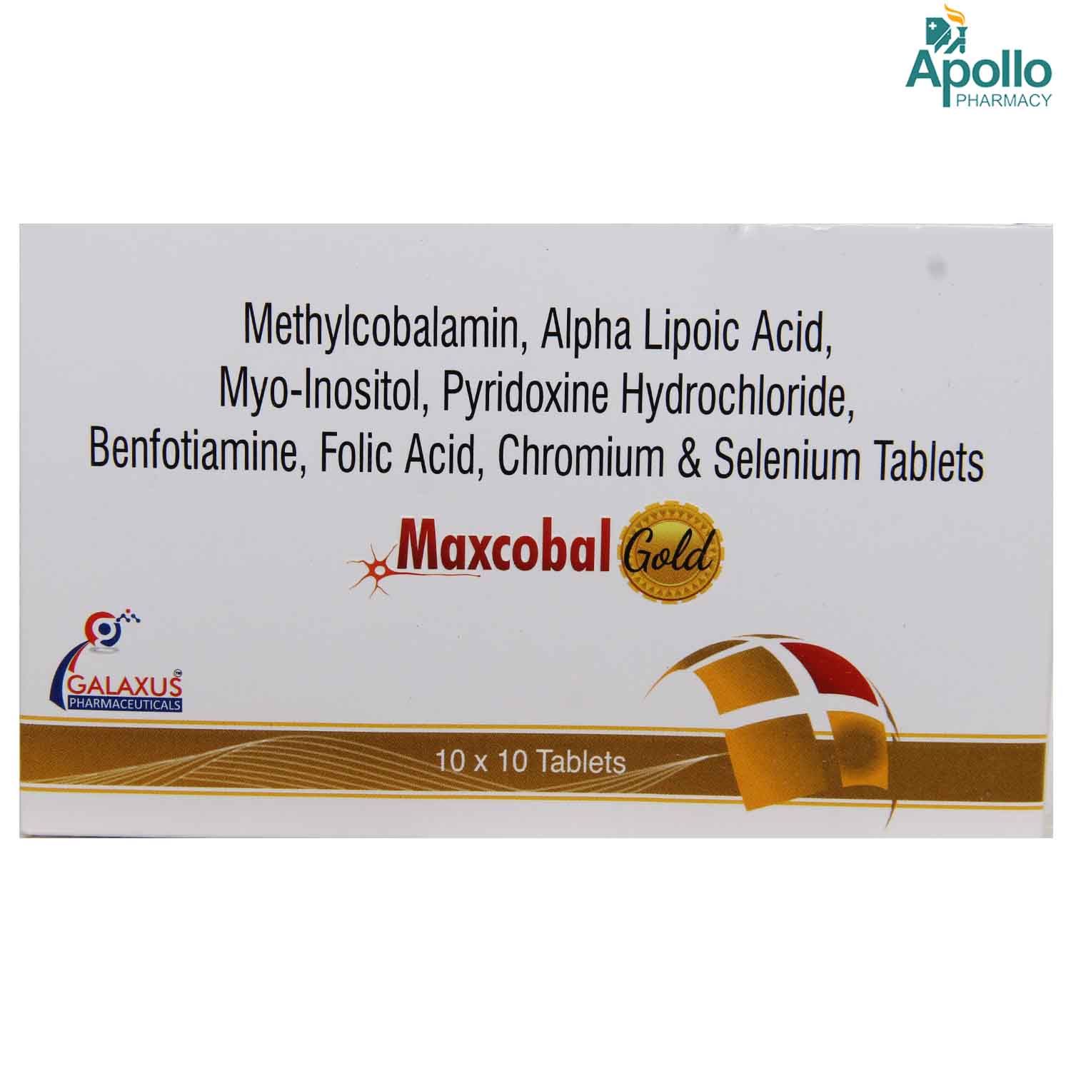Maxcobal Gold Tablet 10's Price, Uses, Side Effects, Composition ...