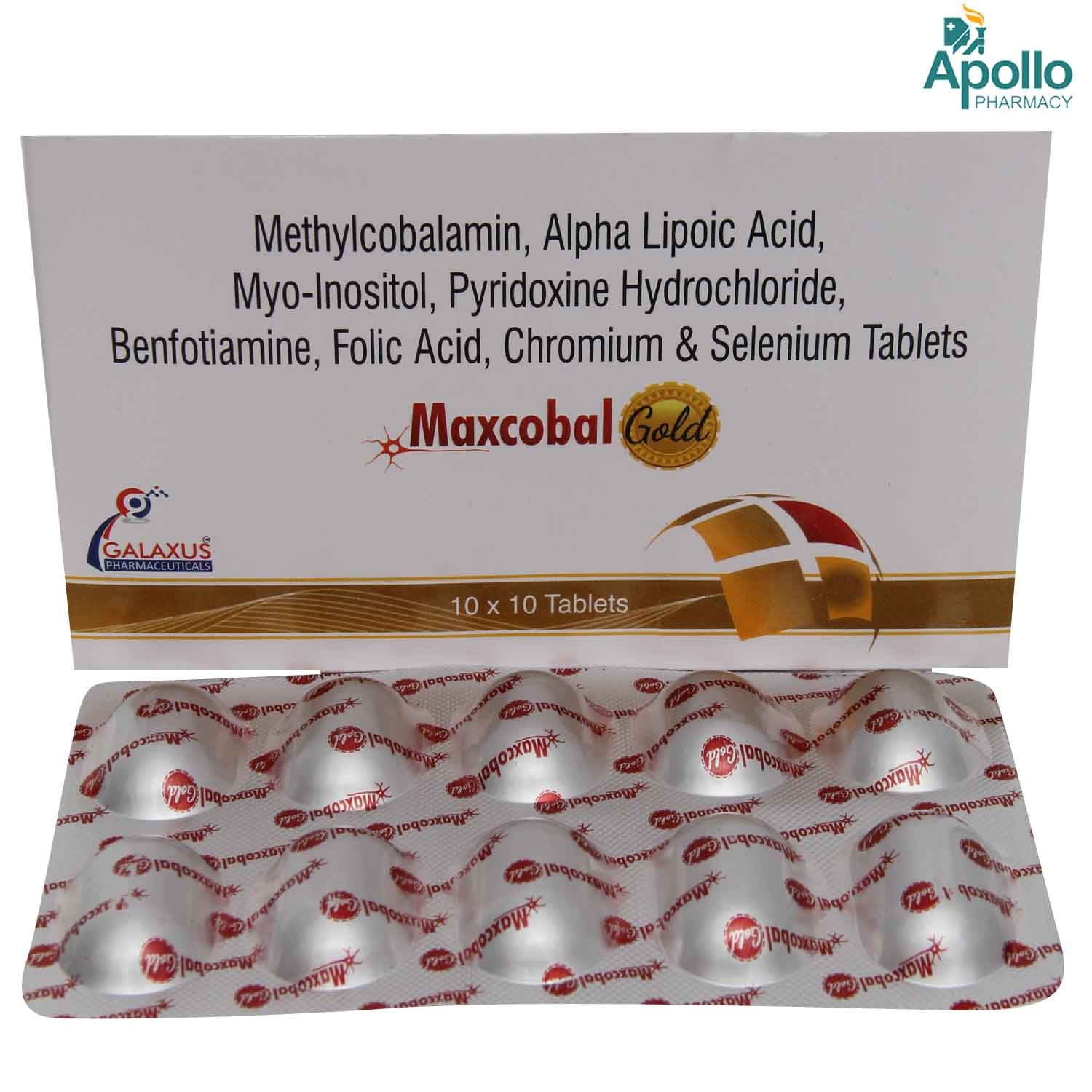 Maxcobal Gold Tablet 10's Price, Uses, Side Effects, Composition ...