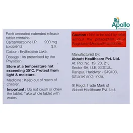 Mazetol SR 200 Tablet | Uses, Side Effects, Price | Apollo Pharmacy