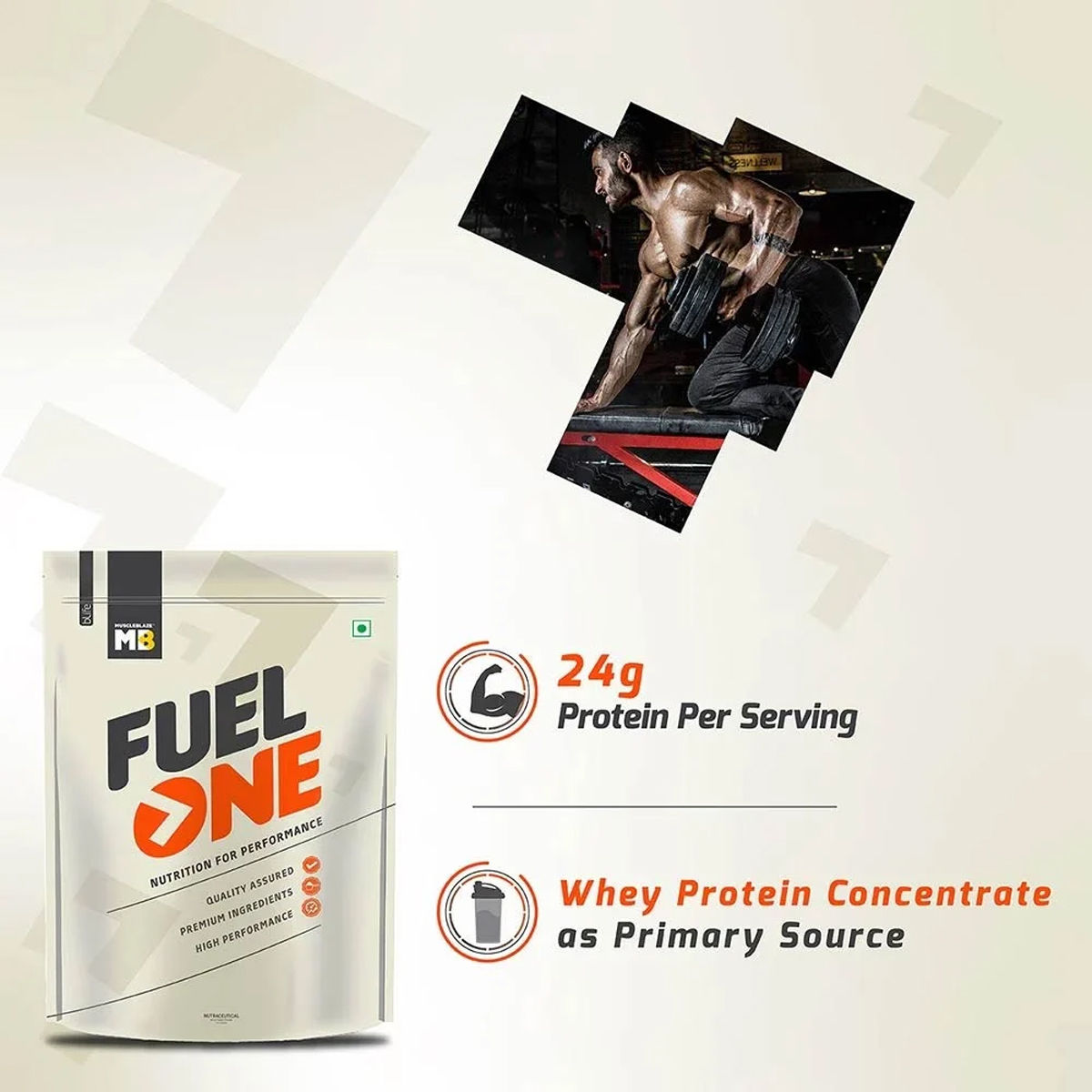 Buy MuscleBlaze Fuel One Whey Max Chocolate Flavour Powder, 1 kg Pouch ...