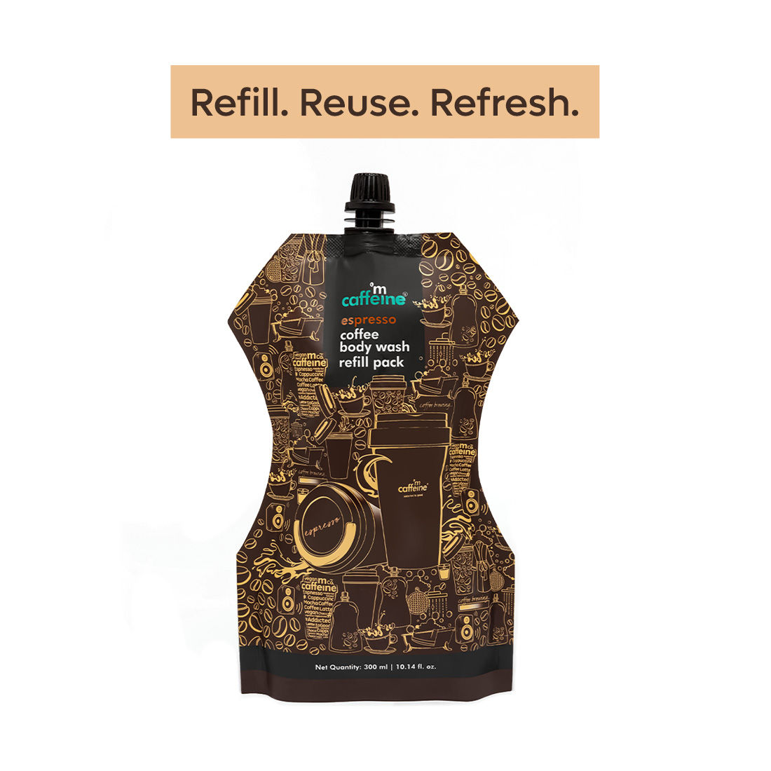 Mcaffeine Espresso Coffee Body Wash, 300 ml Refill Pack Price, Uses ...