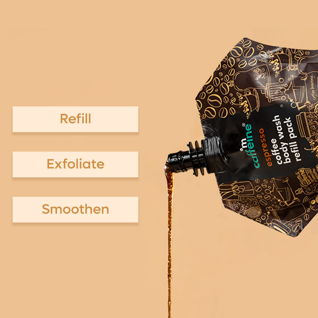 Mcaffeine Espresso Coffee Body Wash, 300 ml Refill Pack Price, Uses ...