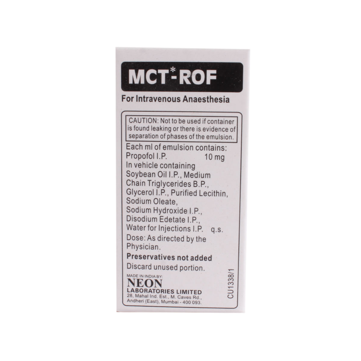 Mct-Rof 20ml Injection Price, Uses, Side Effects, Composition - Apollo ...