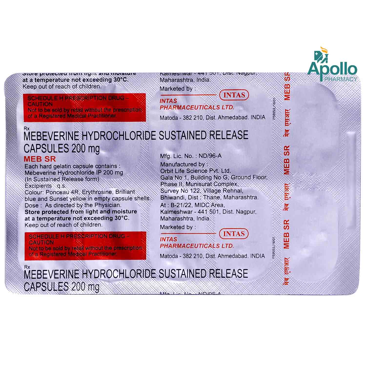 Meb SR Capsule | Uses, Side Effects, Price | Apollo Pharmacy