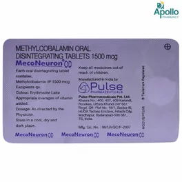 Buy Meconeuron Od 1500mg Tablet | 19 Minutes Delivery | Apollo Pharmacy